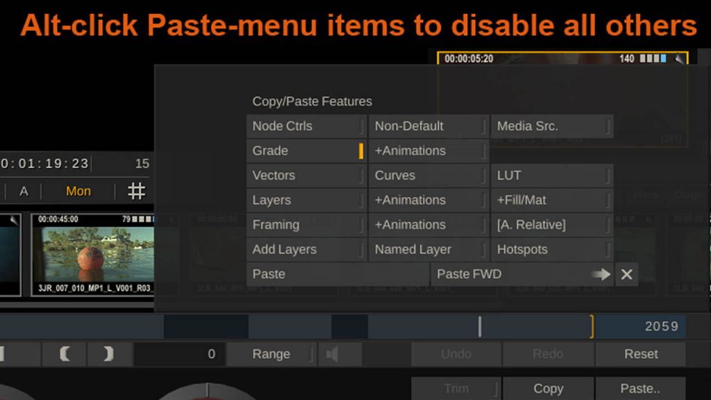 Did you know... that you can use the ALT-key in the paste menu ...